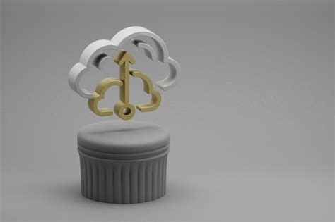 Premium Photo Beautiful Abstract Illustrations Cloud Database Server Symbol Icons On A Column