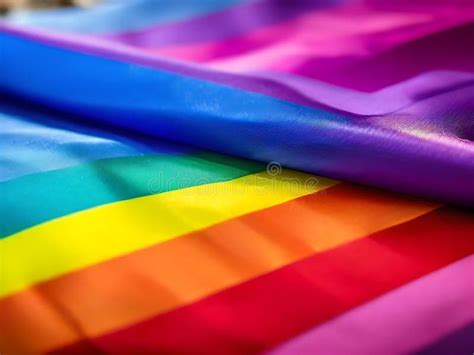 Colorful Rainbow Gay Flag Symbol Of Lgbt People Diversity Of Genders