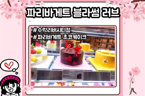 파리바게트 초코케이크 블라썸 러브 수락리버시티점 네이버 블로그