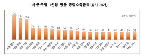 ‘여기가 진짜 부자 강남보다 1인 평균 종합소득 높은 지역 ‘어디