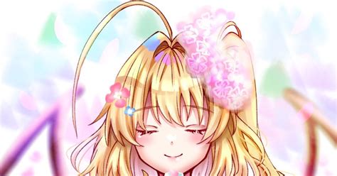 東方 紫陽花の中に微笑むフランちゃんは、美しい。 みやにゃ🌸🐈のイラスト Pixiv
