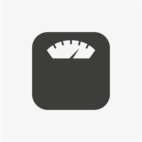 Body Weight Measurer Sign Weight Scale Vector Icon Isolated On White
