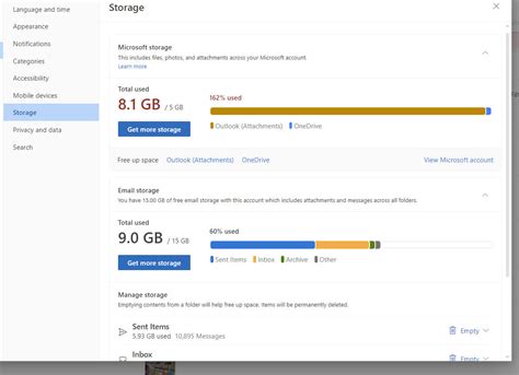 Outlook 15gb Attachments Included But Cloud Storage Exceeded At 5gb