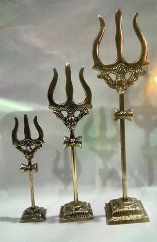 Golden Brass Trisul Trident For Home Size 4 Inch To 12 Inch At Rs