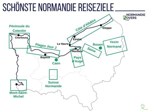10 Tourismus Karten der Normandie Strände Dörfer