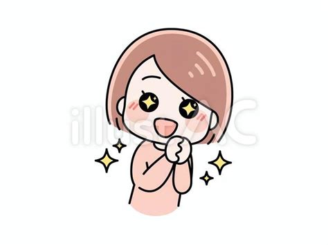 お願いをする女性イラスト No 22910661／無料イラストフリー素材なら「イラストac」