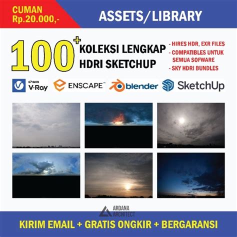 Jual Hdri Sketchup Enscape Vray Blender Gratis Hdri Panorama Shopee Indonesia