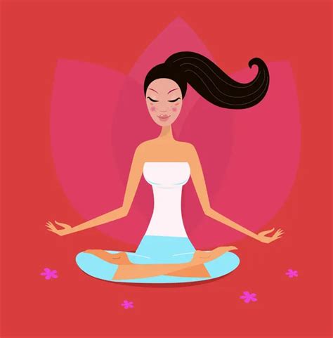 Yoga Girl In Lotus Position Stock Vector Image By ©jackybrown 10339099