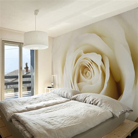 VLIES FOTOTAPETE Blumen Rosa Rose Cremig Natur Wand TAPETE WANDBILD XXL