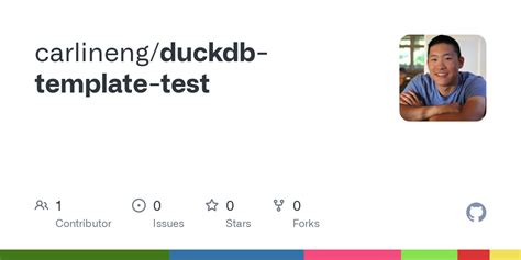 GitHub Carlineng Duckdb Template Test
