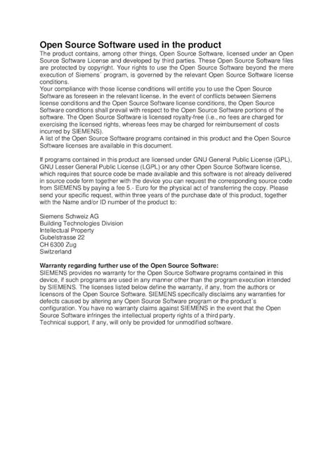 Pdf Open Source Software Used In The · Pdf Fileopen Source Software Used In The Product The