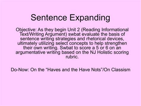 Sentence Expanding