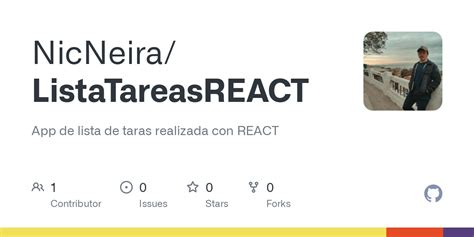 GitHub NicNeira ListaTareasREACT App De Lista De Taras Realizada Con REACT