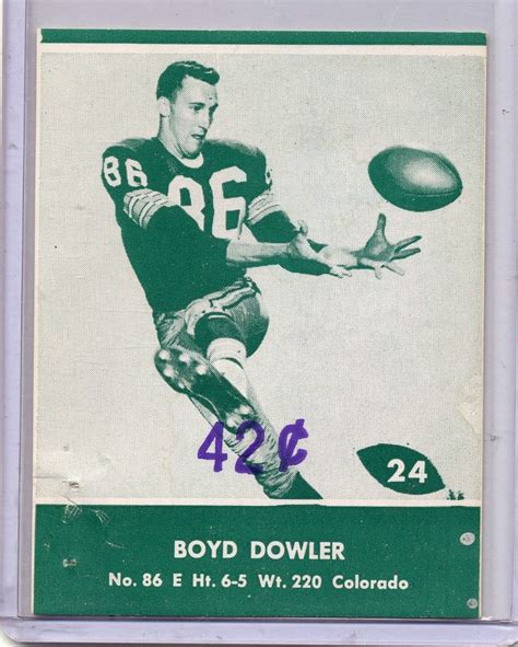 1961 Lake To Lake Packers 24 Green Bay Packers Nfl Boyd Dowler