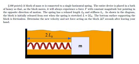 Solved A Block Of Mass M Is Connected To A Single Horizontal Chegg Com