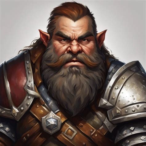 Dnd Portrait Of Dwarf With Shield Gallery