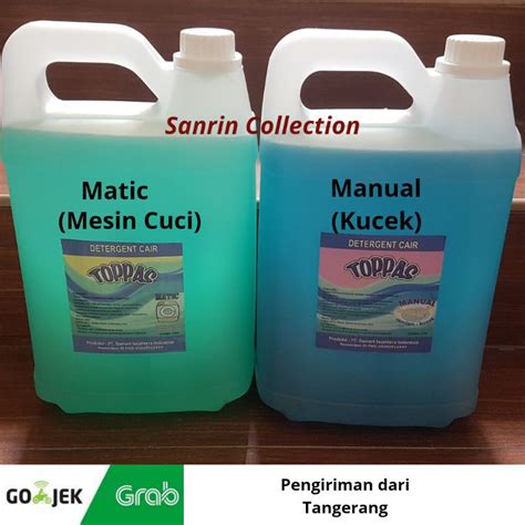 Jual Detergen Cair Laundry Matic Dan Manual Toppas 5L 5 Liter Murah