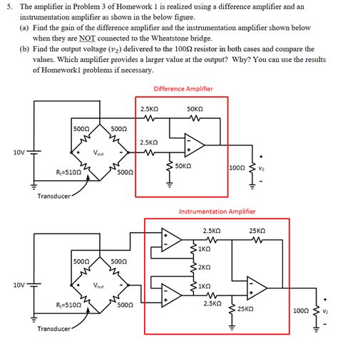 Solved A Finding The Gain Of A Difference Amplifier And An