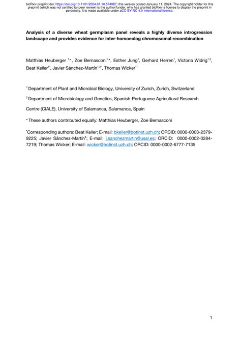 Pdf Analysis Of A Diverse Wheat Germplasm Panel Reveals A Highly