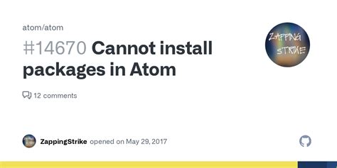 cannot install packages in atom · issue 14670 · atom atom · github