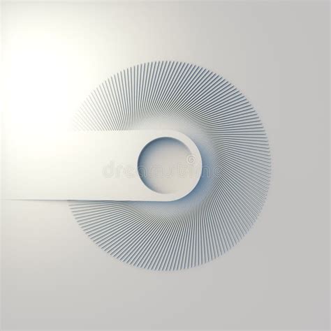 Abstract Geometric 3d Rendering Digital Illustration In White Color Stock Illustration