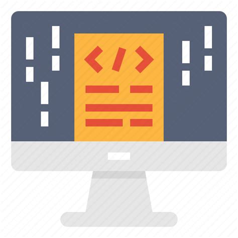Code Computer Monitor Optimization Program Technology Icon