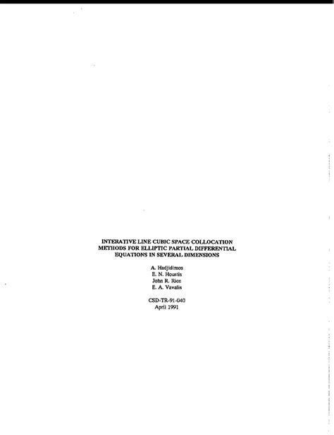 Pdf Iterative Line Cubic Spline Collocation Methods For Elliptic