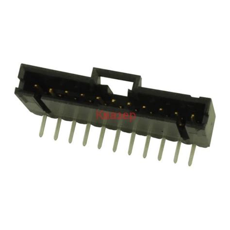 Съединител платка-проводник, гнездо, мъжки , 10pin, ъглови 90° 2.54mm