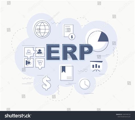 Erp System Modules Around Typography Various Stock Vector Royalty Free Shutterstock