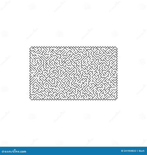 Maze Game Finding Exit Path Rebus Isolated Riddle Stock Vector