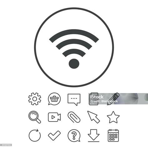 Wifi 的標誌wifi 符號無線網路向量圖形及更多互聯網圖片 互聯網 代幣 剔號 Istock