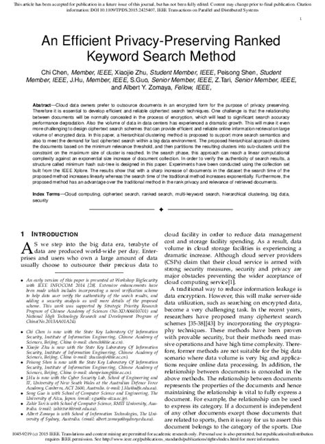 Pdf Ieee Transactions On Parallel And Distributed Systems An
