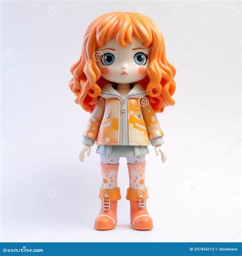 Stylistic Manga Inspired Crochet Doll With Curly Blue Green Hair Stock Photo Cartoondealer Com