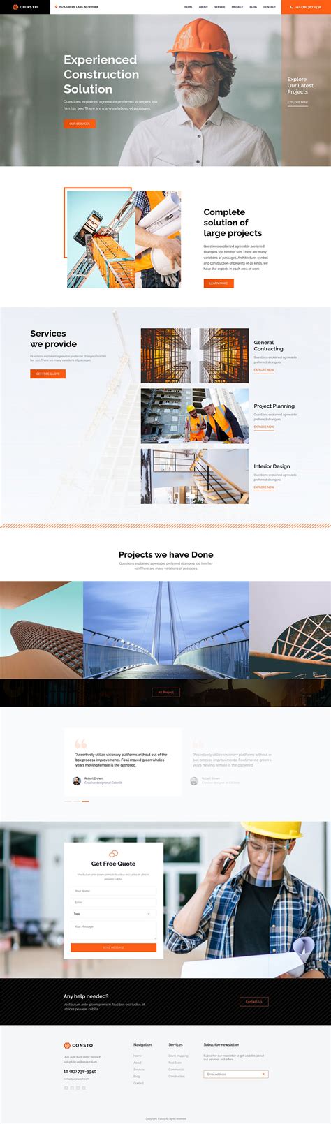 响应式bootstrap建筑工程工地施工企业网站网页HTML模板 云部落资源网