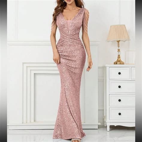 Dresses Luxe Mermaid Hem Party Formal Evening Sequins Dress Poshmark
