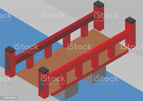 Isometric Bridge向量圖形及更多交通要道圖片 交通要道 公共建築 吊橋 Istock