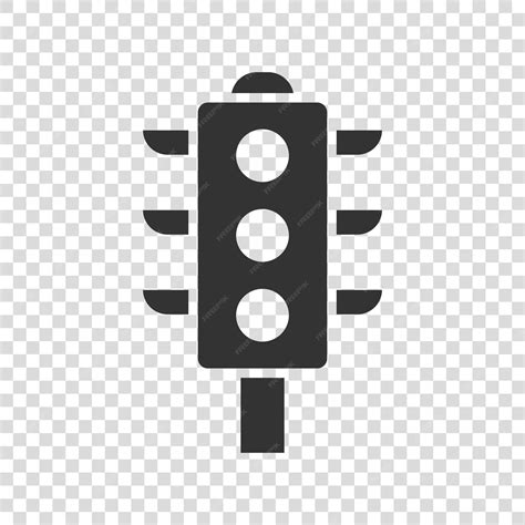 Premium Vector Semaphore Icon In Flat Style Traffic Light Vector Illustration On White