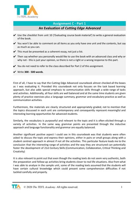 The Tefl Academy Assignment C Bundle Two Essays And Authentic Text With 3 Follow Up Activities