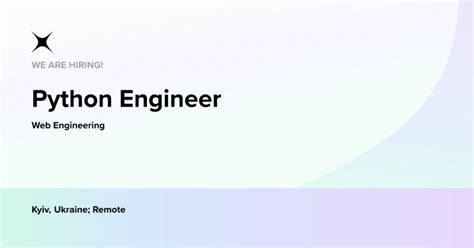 Yuliya Kaliushchenko On Linkedin Python Engineer Careers Star