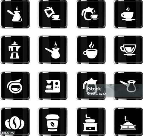 咖啡圖示集向量圖形及更多咖啡因圖片 咖啡因 咖啡室 咖啡杯 Istock