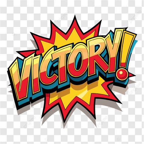 폭발적인 승리 배너 승리 승리 만화 이벤트 Png 일러스트 및 이미지 에 대한 무료 다운로드 Pngtree