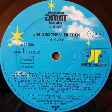 Nicole Ein Bisschen Frieden Vinyl