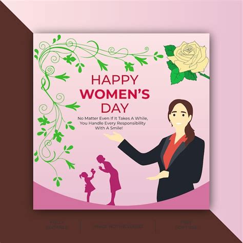 Premium Vector Happy Womens Day Ads Design Tamplate