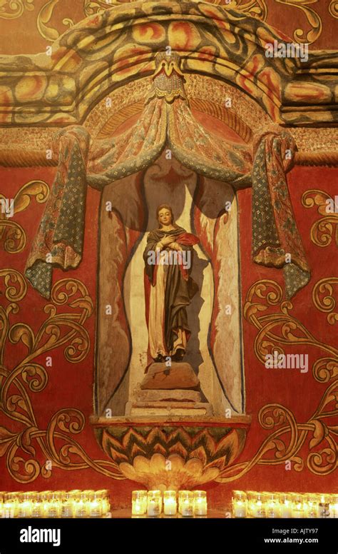 Statue Church Interior At Mission San Xavier Del Bac Tucson Arizona