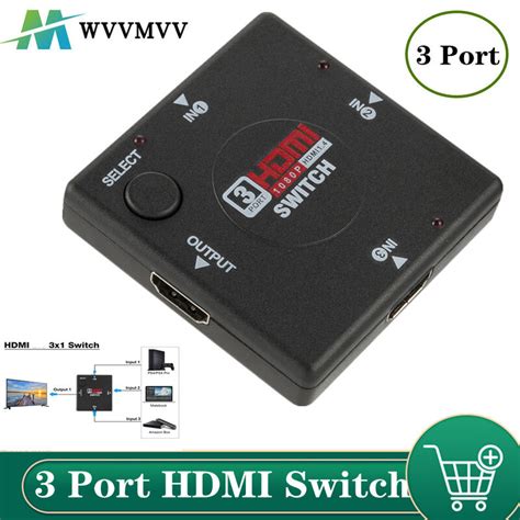 Hdmi 스위치 3 In 1 Out Hdmi 스위처 3 포트 허브 박스 자동 스위치 Hdtv Xbox360 Ps3 용