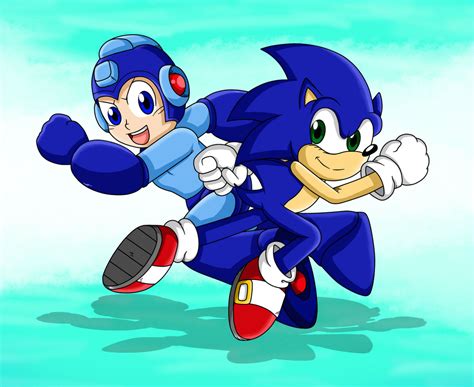 Sonic And Mega Man By Renatodesenhista On Deviantart