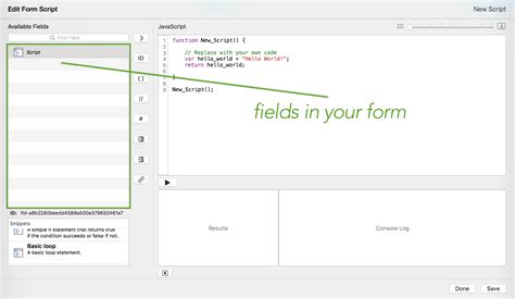 Section 4 Tap Forms Script Interface Tap Forms Javascript Scripting 101