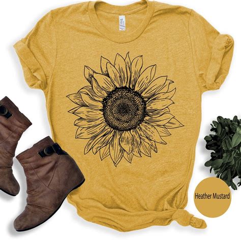 Sunflower Tshirt Etsy