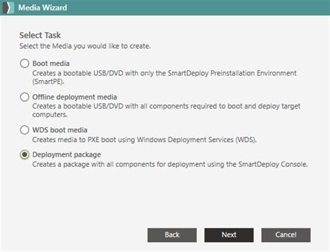 Create A Deployment Package Smartdeploy Help Center
