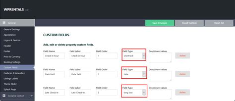 Add Edit And Delete Listings Custom Fields Wp Rentals Help